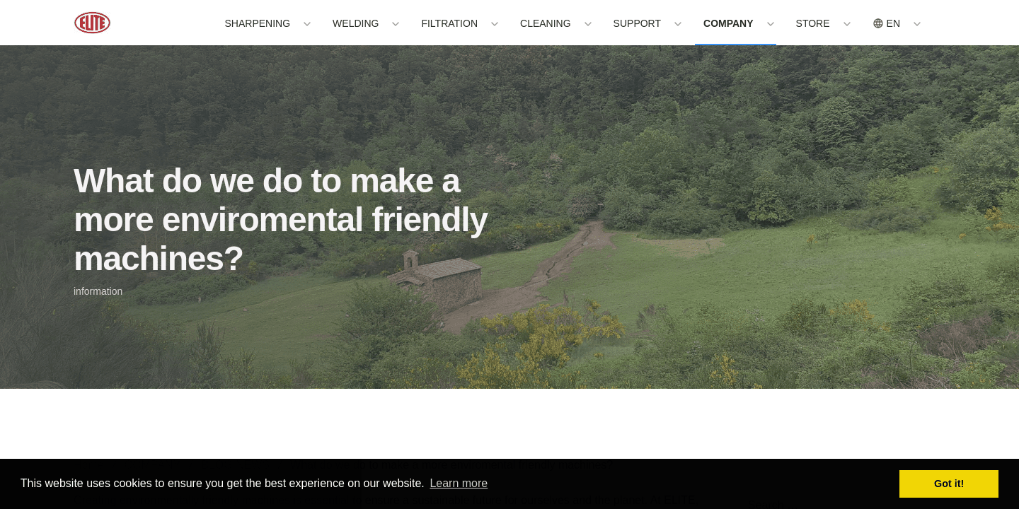 What do we do to make a more enviromental friendly machines? | ELITE